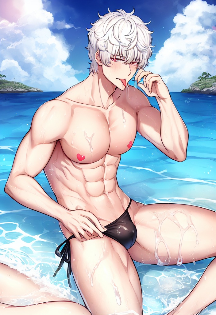 Rule 34 Abs Ai Generated Beach Bikini Bottom Black Bikini Black