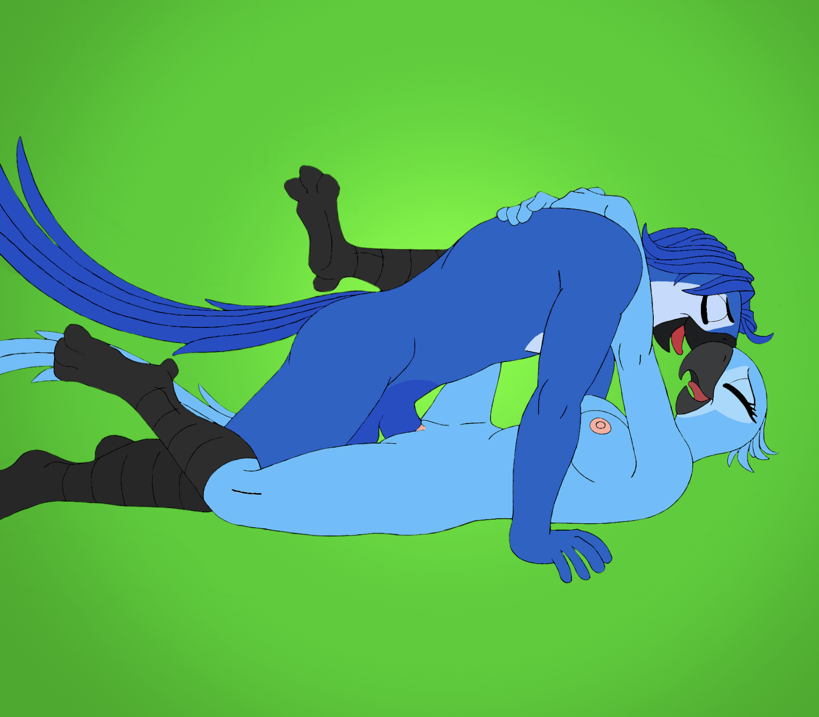 Rule 34 Avian Big Breasts Big Penis Bird Bird Feet Blue Body Blue Fur