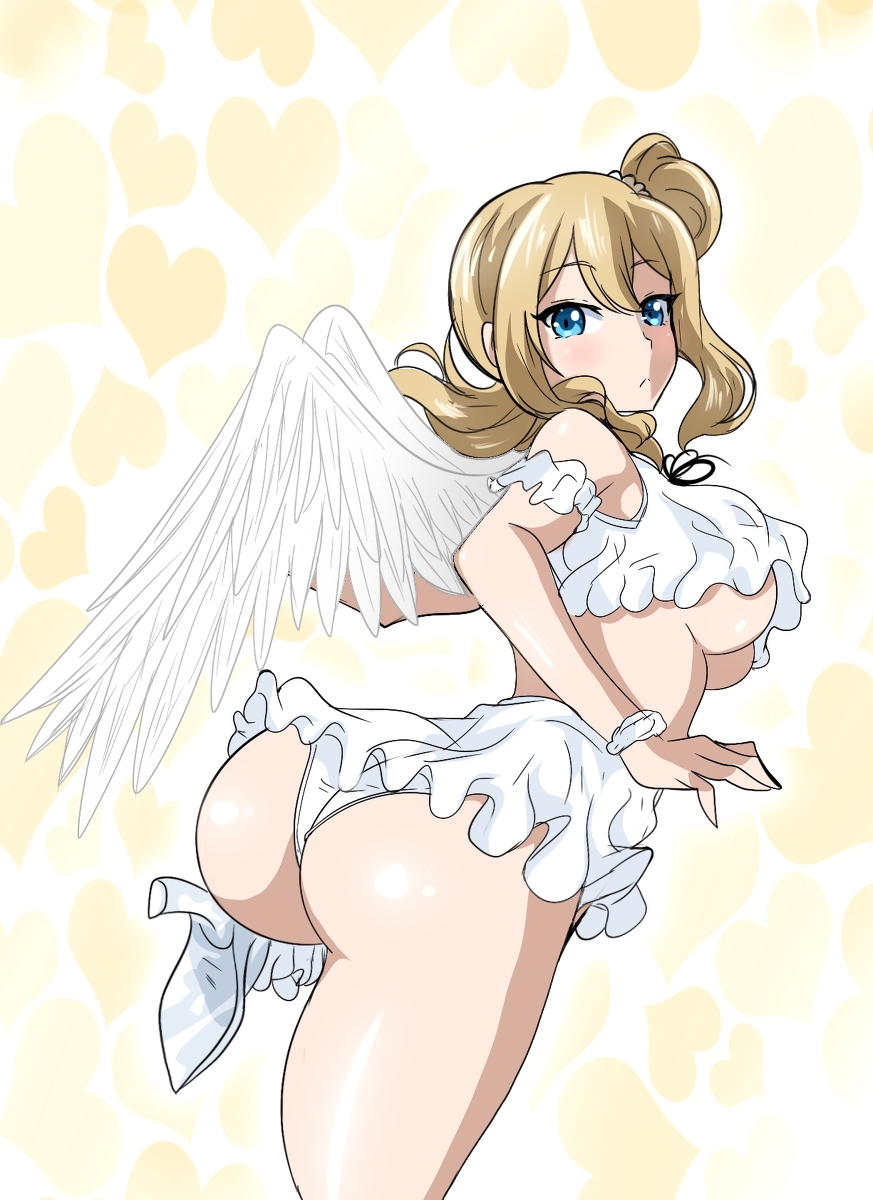 Rule 34 Angel Wings Ass Focus Big Ass Big Breasts Big Butt Blonde 2839