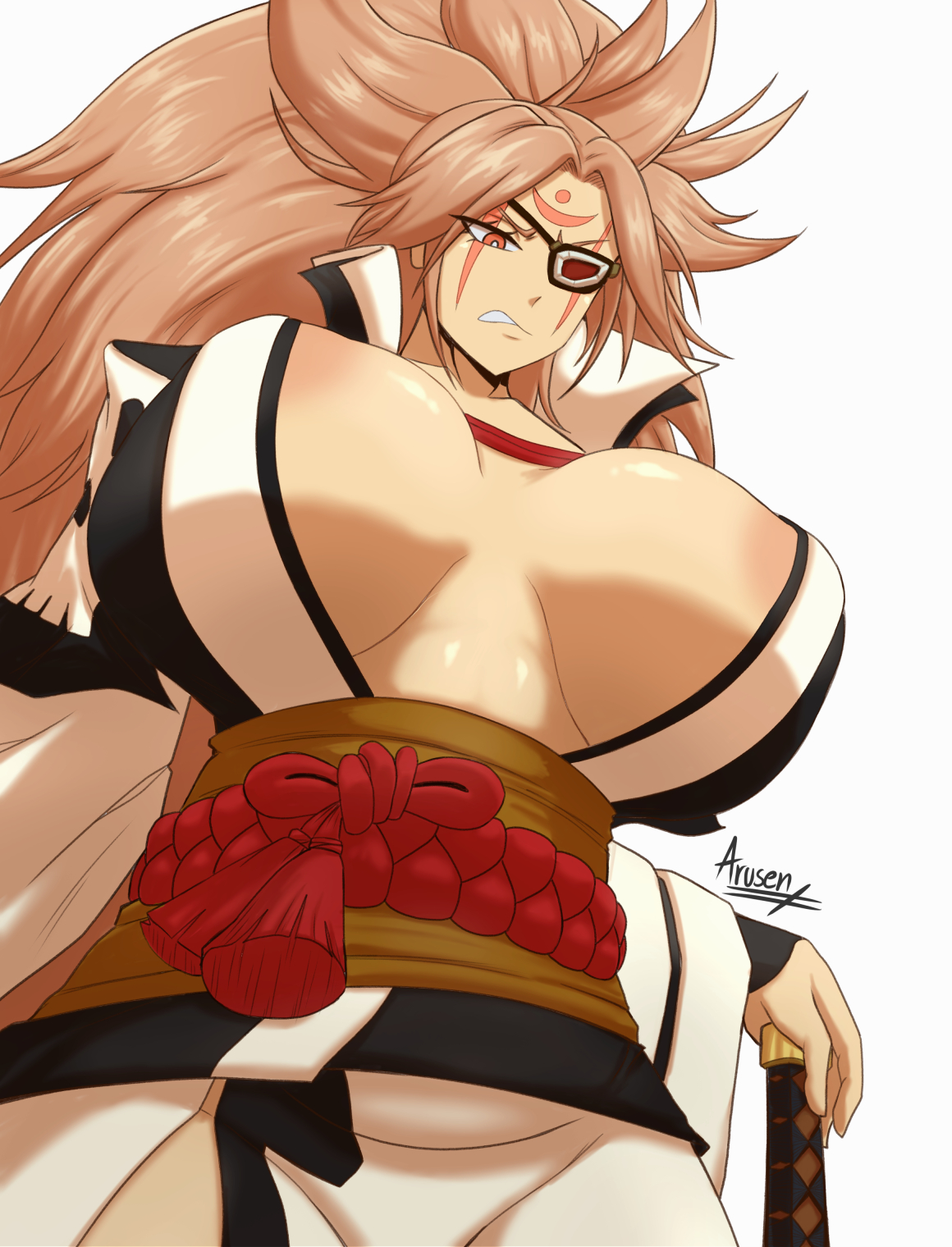 Rule 34 1girls Amputee Angry Areolae Arusen Baiken Big Breasts