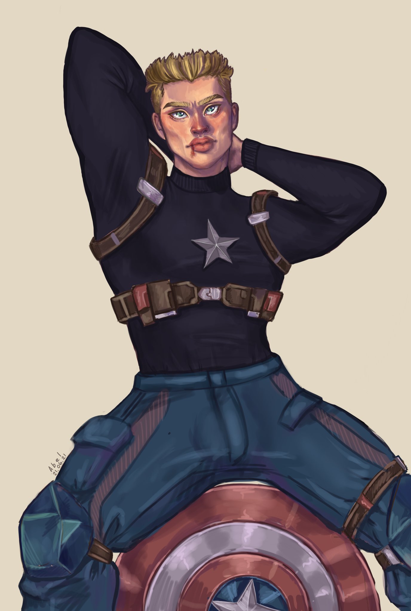 Rule 34 Actor Adaptabel Arms Behind Head Big Bulge Bulge Captain