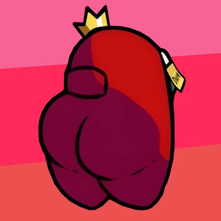 Rule 34 Garyt Hanfin Amogus Among Us Butt Crown Rear View Red Skin
