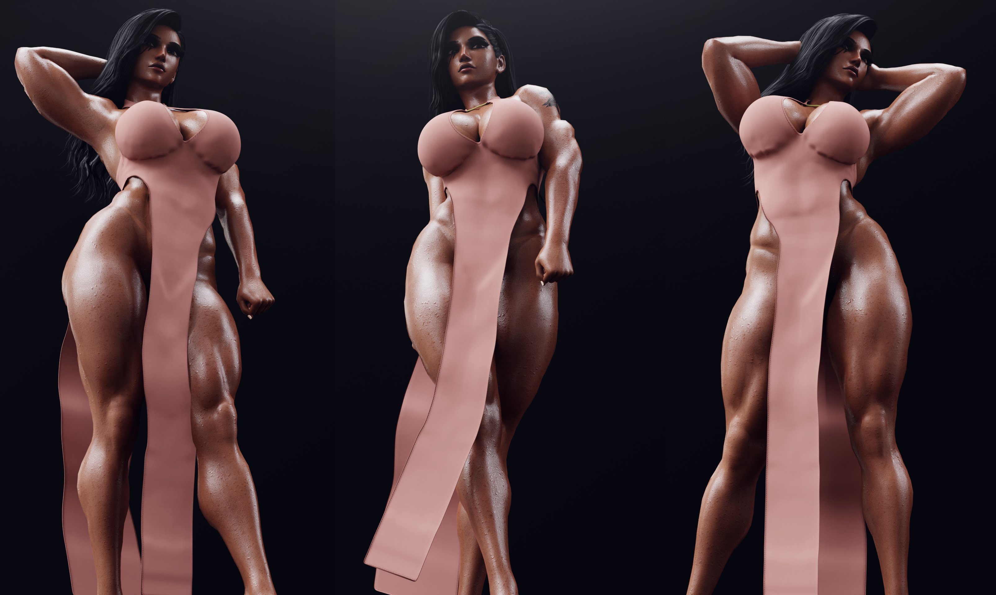 Rule 34 3d Abs Big Breasts Black Eyes Black Hair Blender Blizzard