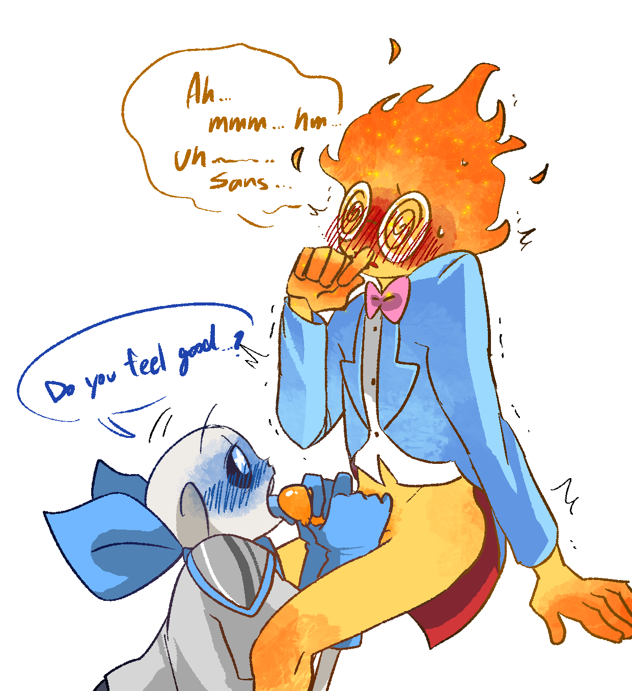 Rule 34 2boys 2d Animated Skeleton Blue Blush Blue Gloves Blue Tongue 9387