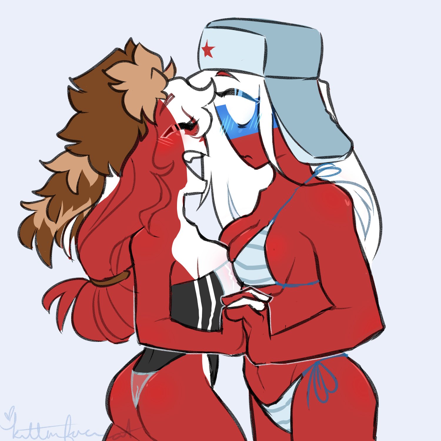 Rule 34 2girls Anthro Bikini Canada Countryhumans Clothing Countryhumans Countryhumans Girl