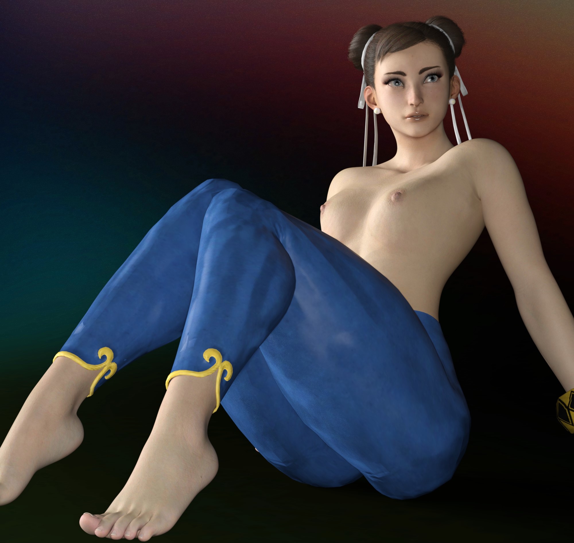 Rule 34 3d Barefoot Big Thighs Capcom Chun Li Morphz No Shoes Sitting
