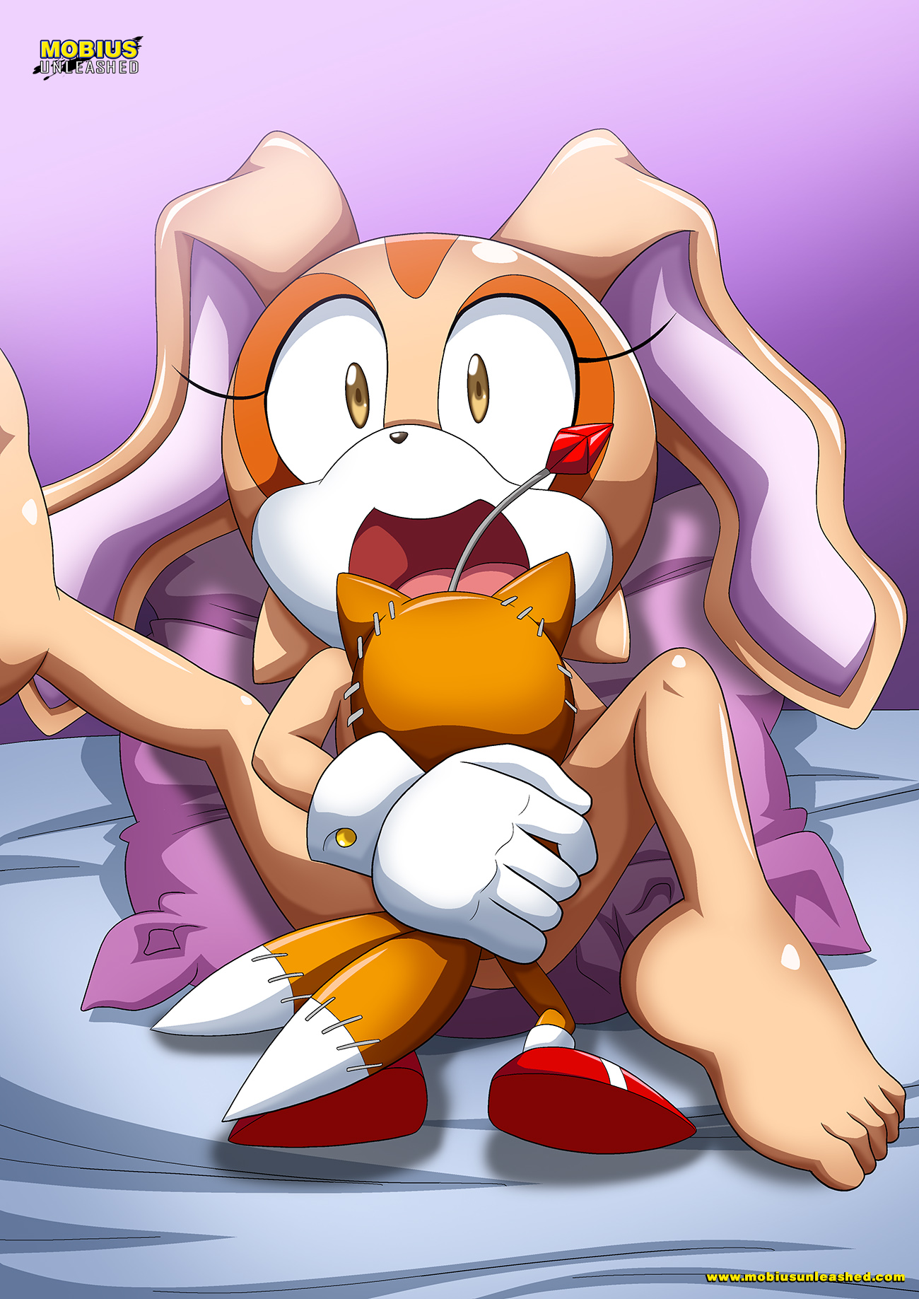 Rule 34 1boy 1girls Anthro Bbmbbf Cream The Rabbit Doll Furry Implied 4266