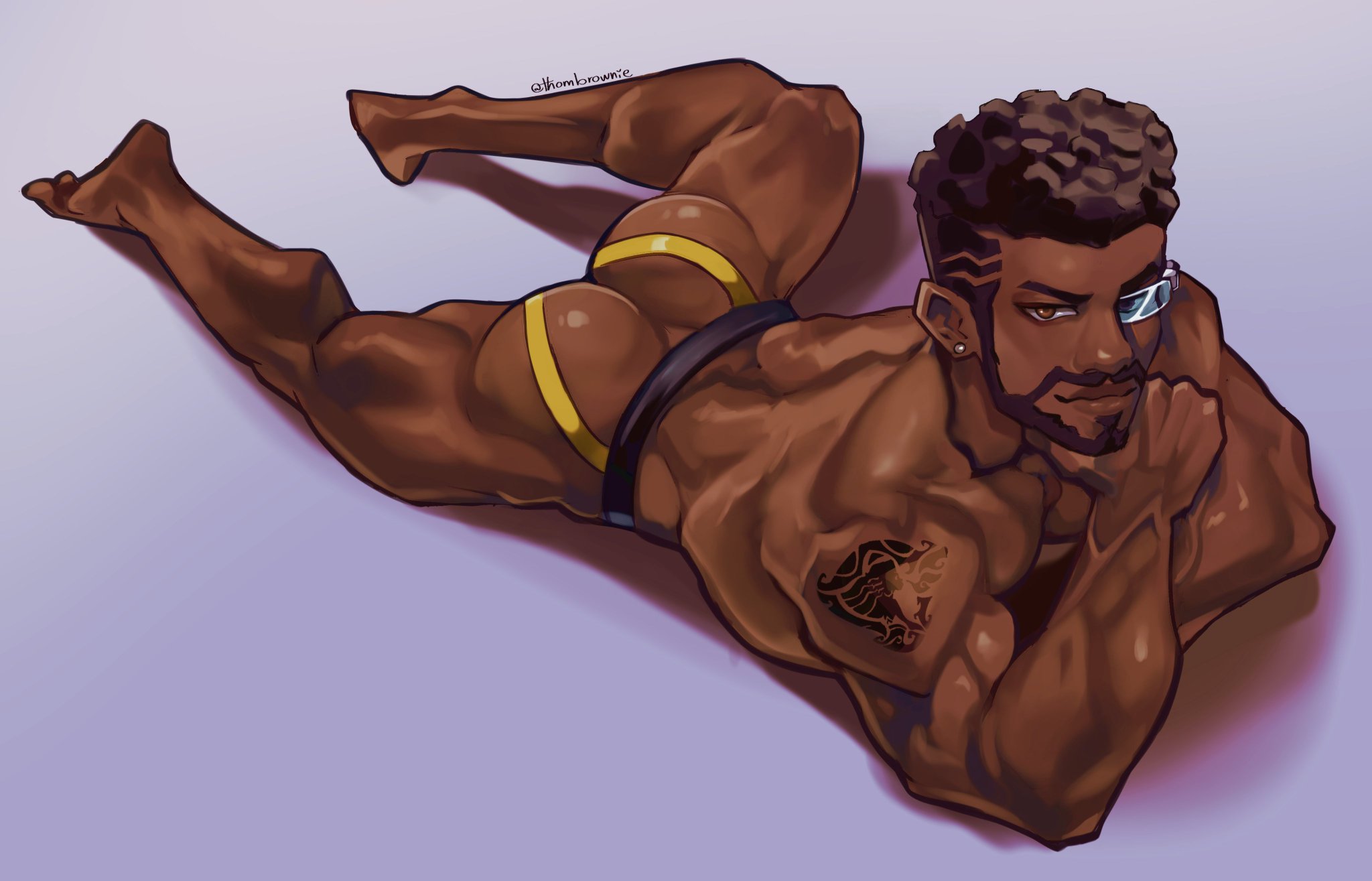 Rule 34 1boy Ass Back Muscles Baptiste Bara Butt Dark Skinned Male 2702