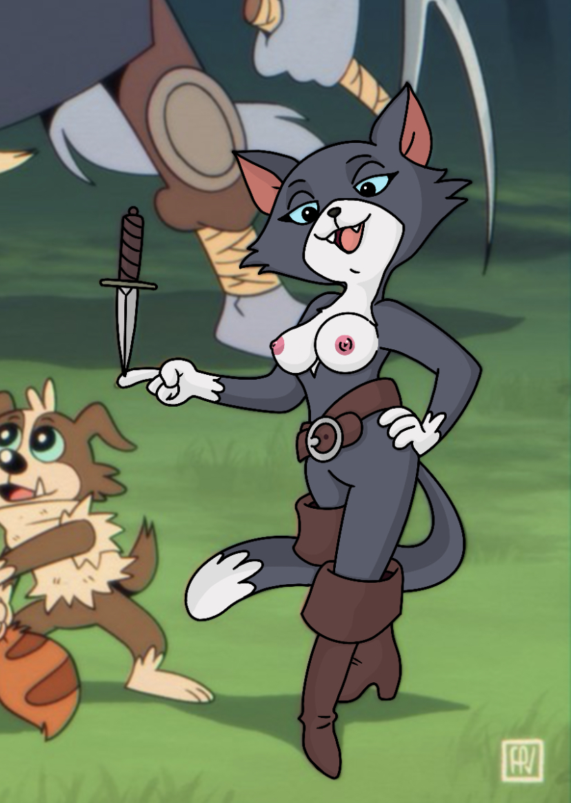 Rule 34 Belt Black Fur Boots Breasts Breasts Out Cat Ears Cat Tail 8926