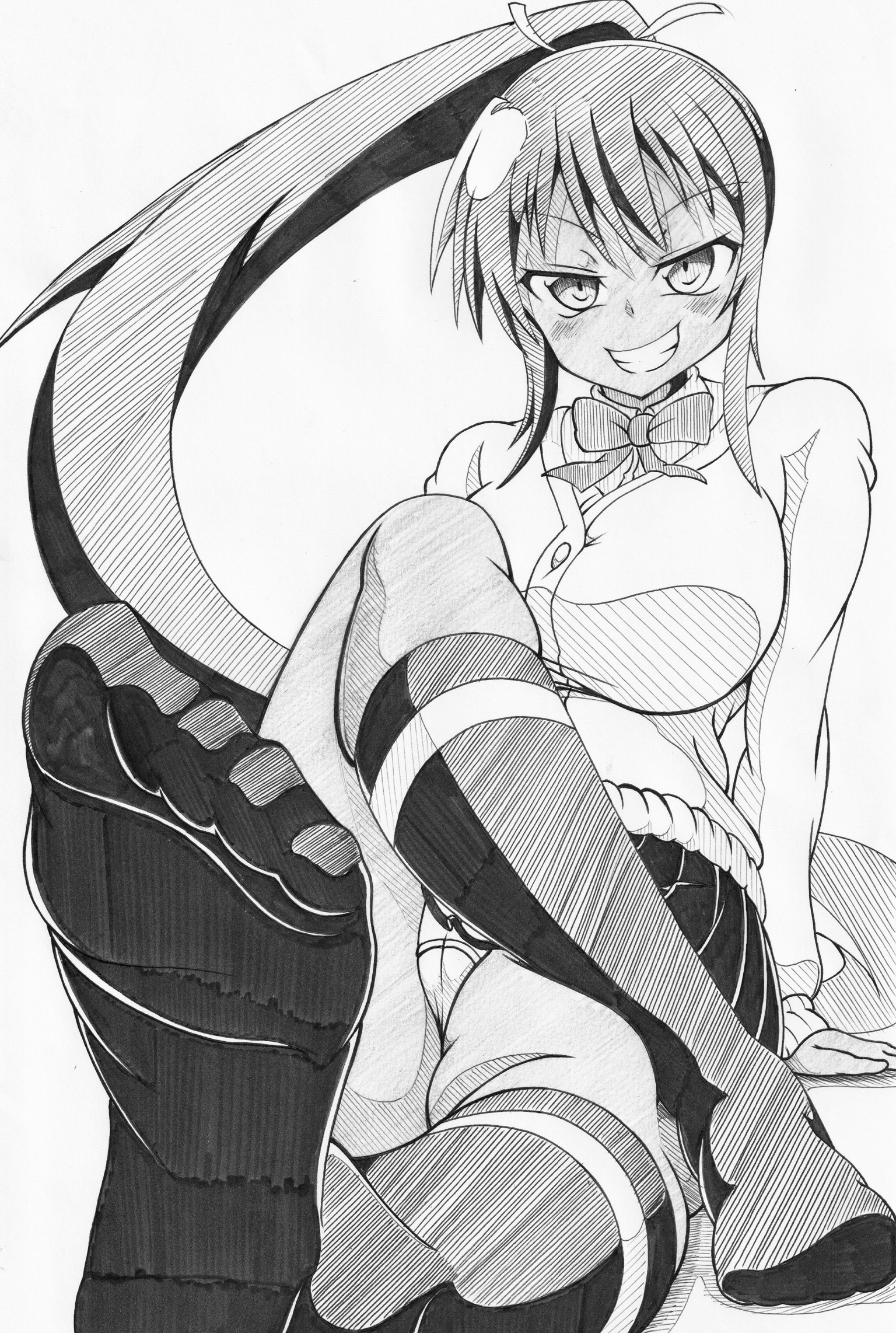 Rule 34 1girls Bangs Feet Female Foot Focus Ha Jin Half Closed Eyes 0040