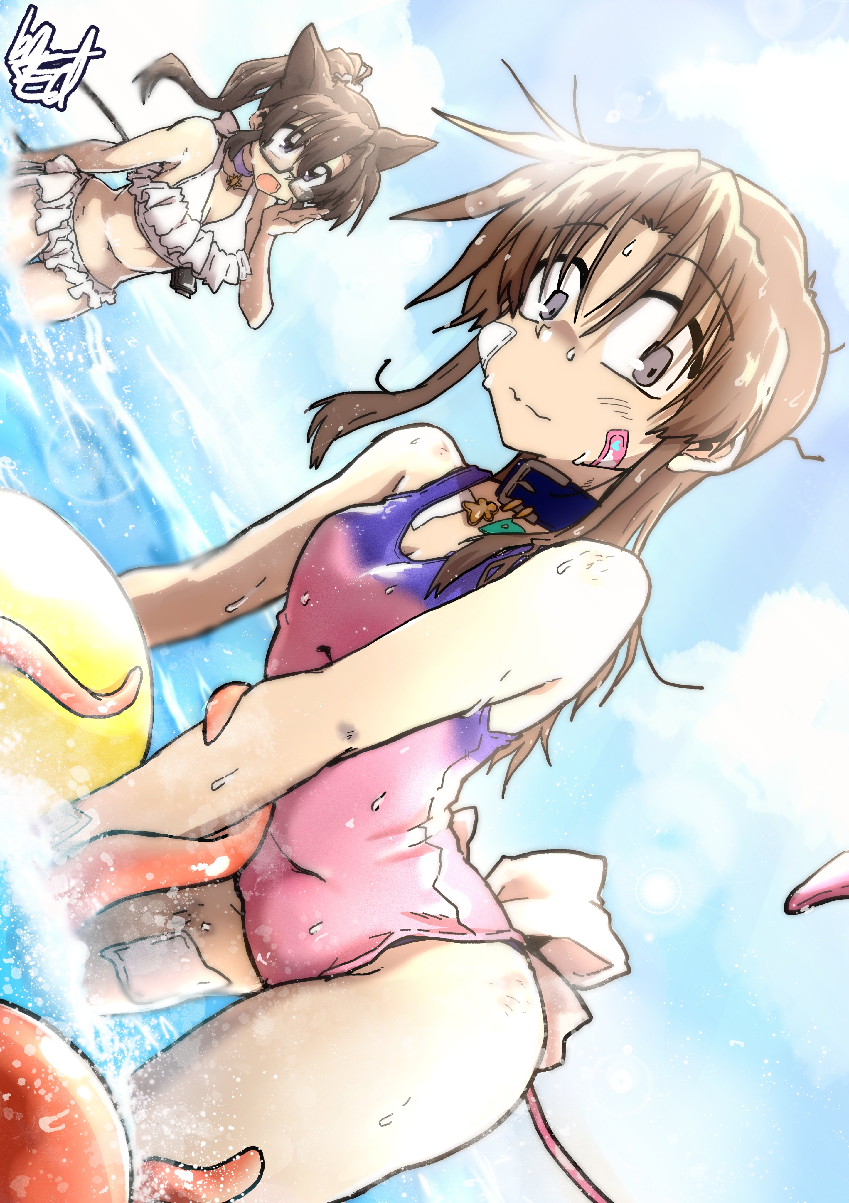 Rule 34 2girls Cameltoe Edkuroki Female Female Only Swimsuit Swimwear 2202