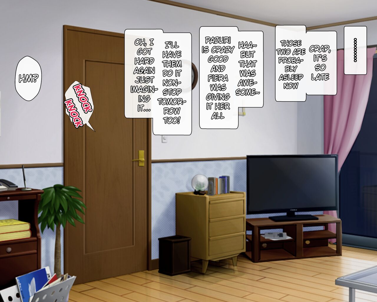 Rule 34 Bedroom Door English Text Monaka Gatinemiku Original