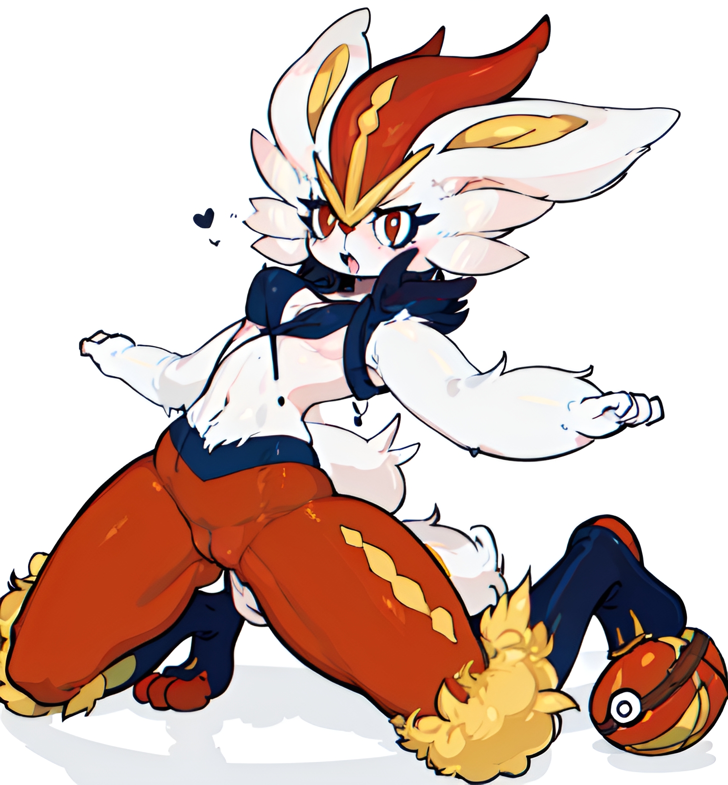 Rule 34 Ai Generated Anthro Cinderace Female Female Cinderace 7963