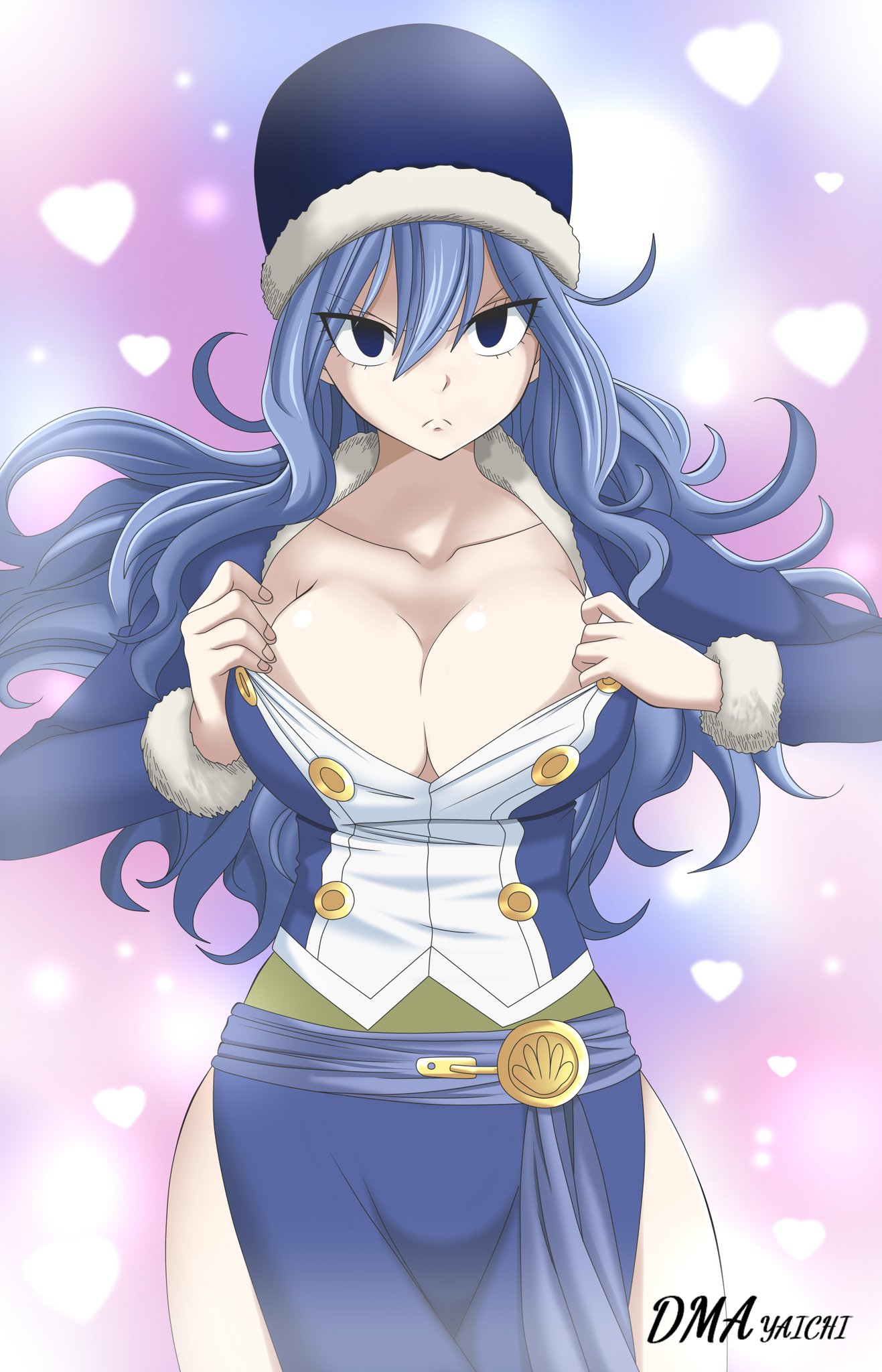 Rule 34 Big Breasts Blue Eyes Blue Hair Breasts Cleavage Dmayaichi 7463