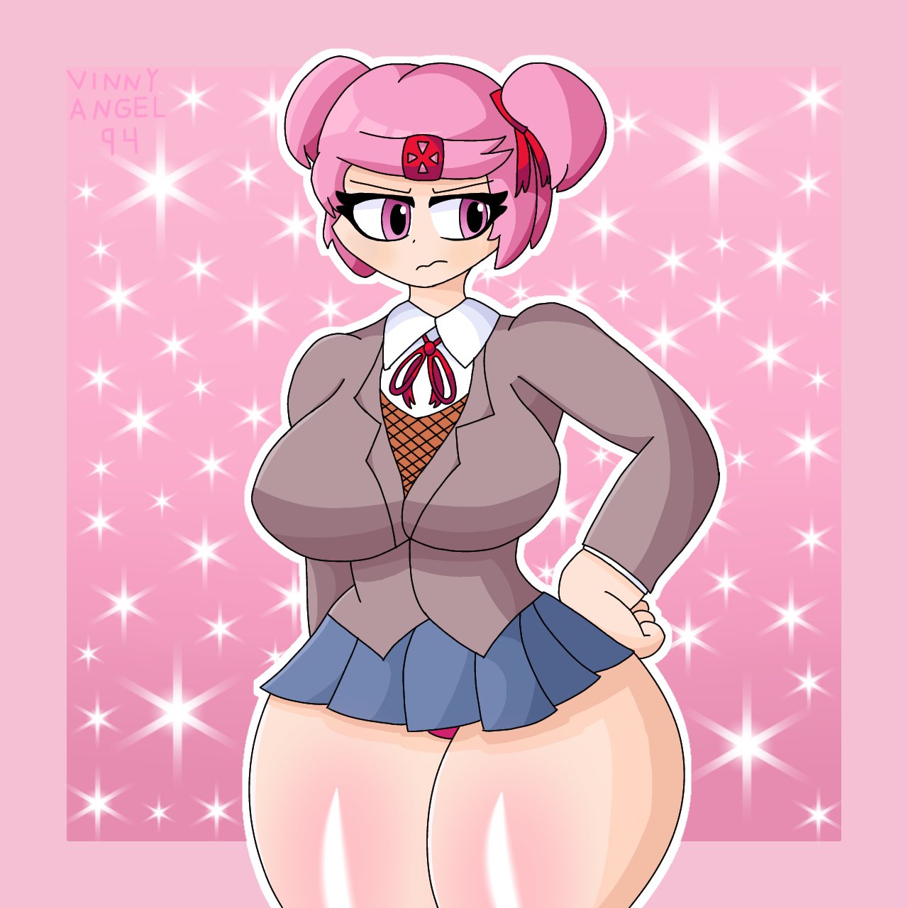 Rule 34 1girls Big Breasts Blue Skirt Breasts Doki Doki Literature 2859