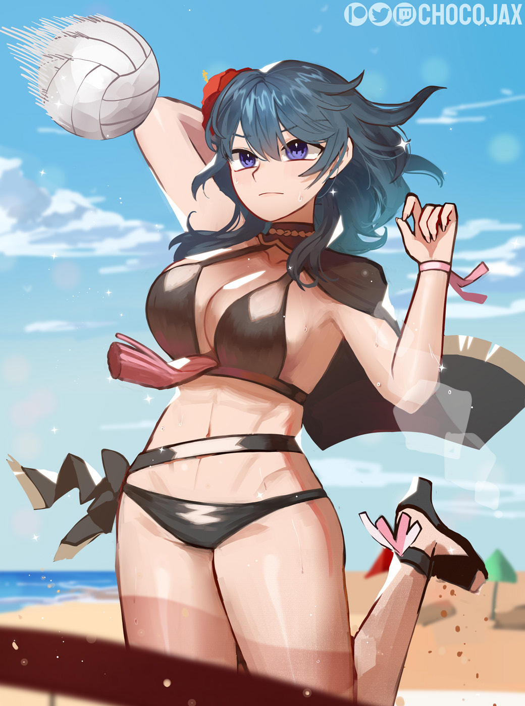 Rule 34 1girls Alternate Costume Artist Name Beach Belt Bikini Black 0977