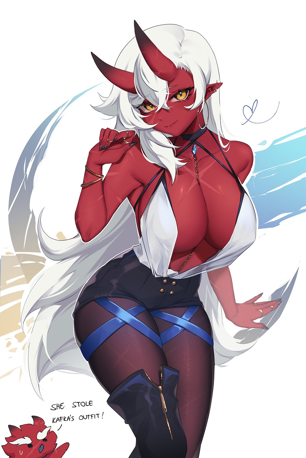 Rule 34 1girls Akumi Big Breasts Black Nails Breasts Female Female