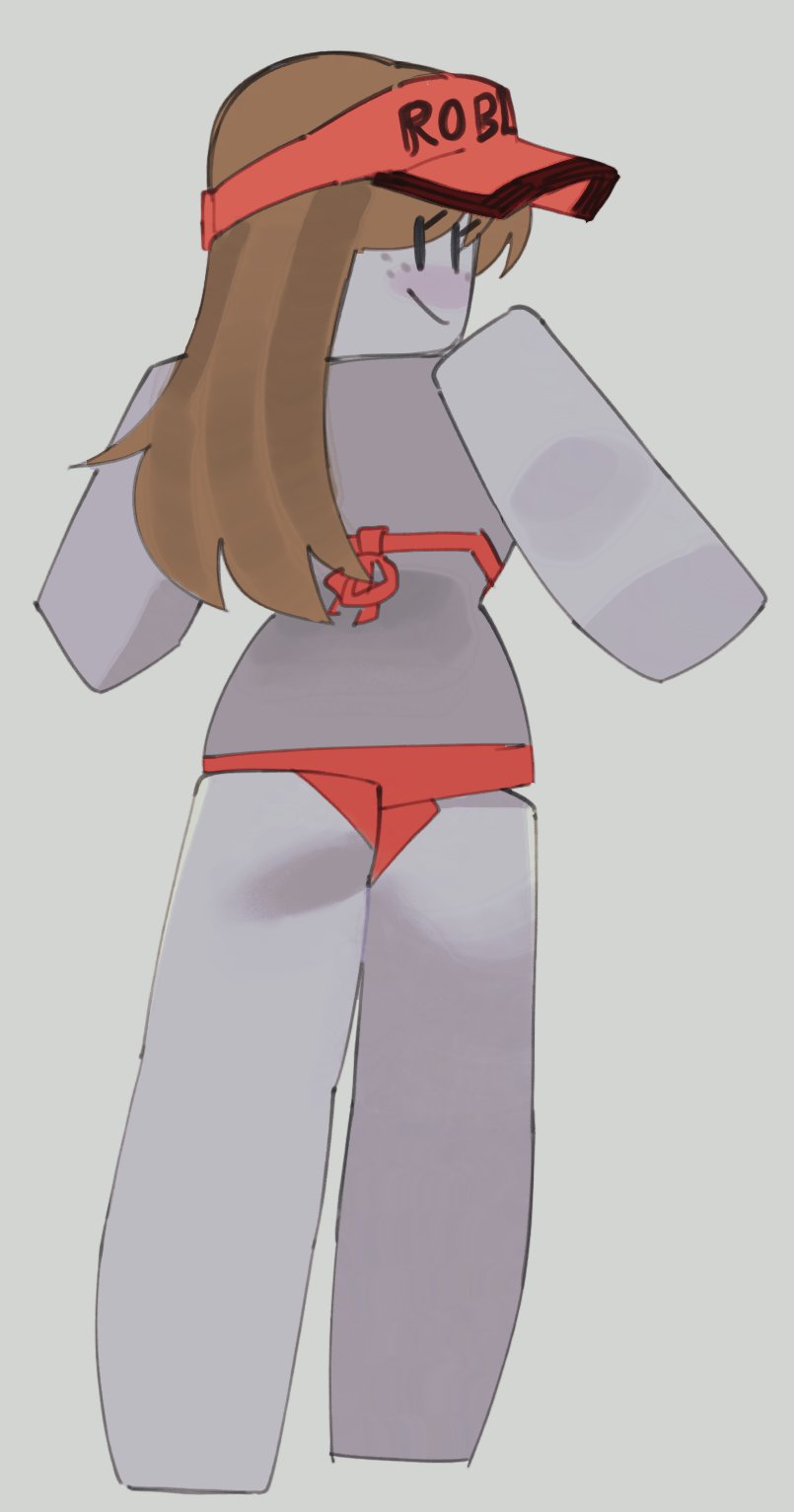 Rule 34 1girls Bikini Black Eyes Brown Hair Freckles Grey Skin Long Hair Roblox Robloxian