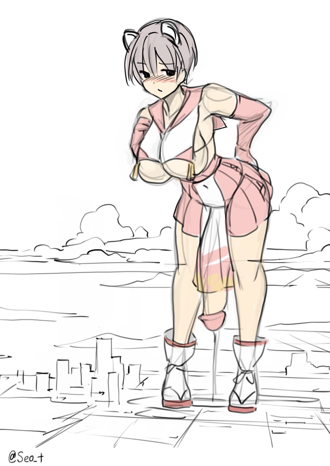 Rule 34 1futa Big Breasts Big Penis Bottomless Breasts City Clothed