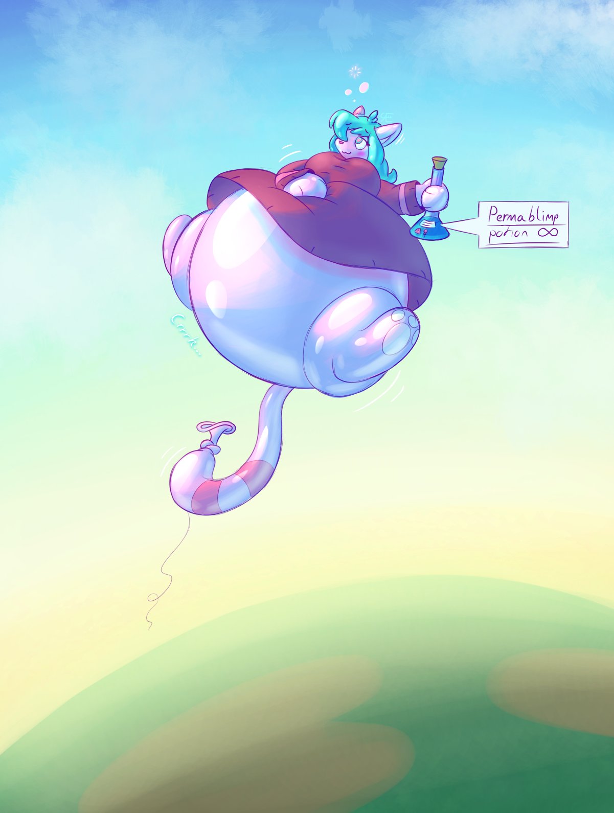 Rule 34 Air Inflation Anthro Big Breasts Breasts Female Floating Full