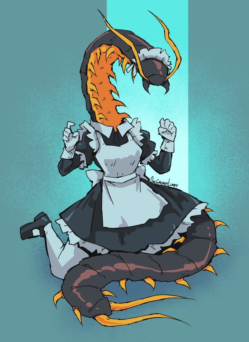 Rule 34 Antennae Anthro Anthro Only Blue Background Centipede Insect