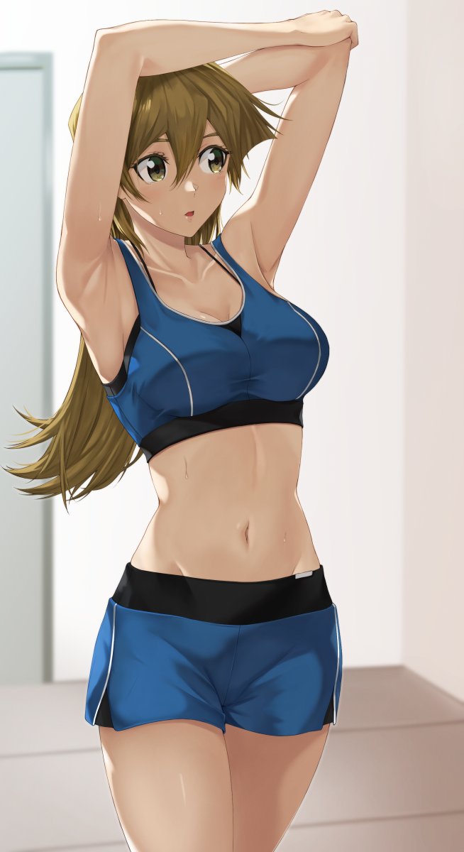 Rule 34 1girls Alexis Rhodes Amber Eyes Armpits Arms Up Blonde Hair