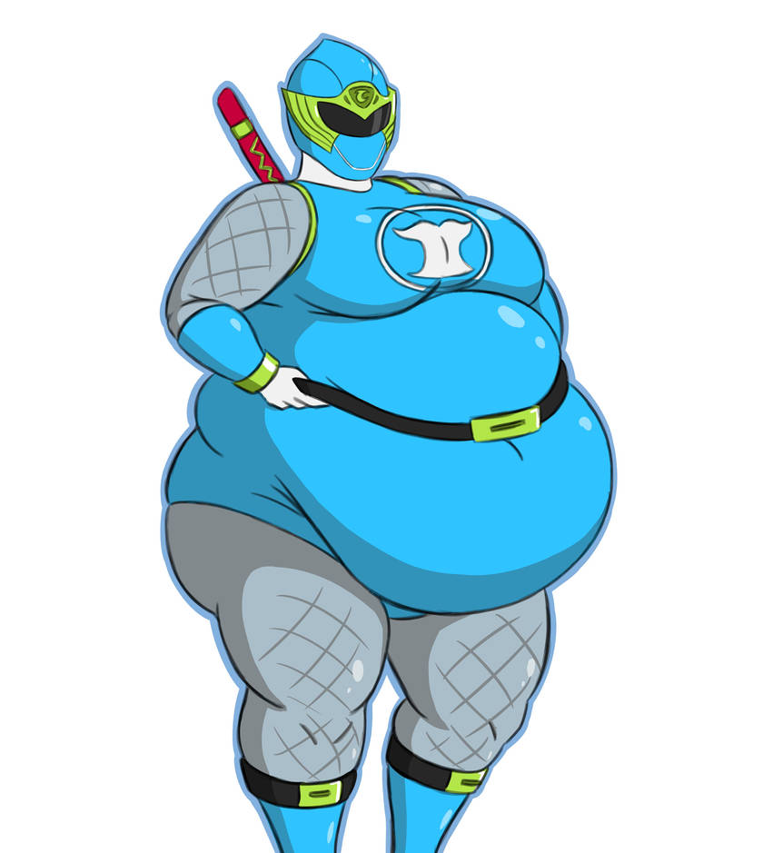 Rule 34 Blue Ranger Mizz Britt Ninpuu Sentai Hurricanger Obese Obese 0306