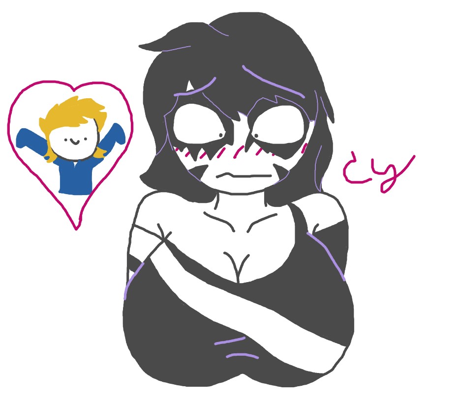 Rule 34 Black Hair Blonde Hair Blush Breasts Embarrassed Goth Huge