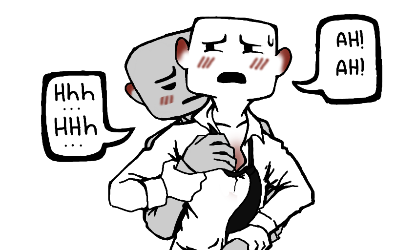 Rule 34 Anal Elsen Off Grey Skin Holding Wrist Implied Handjob Male Off Game Penetration