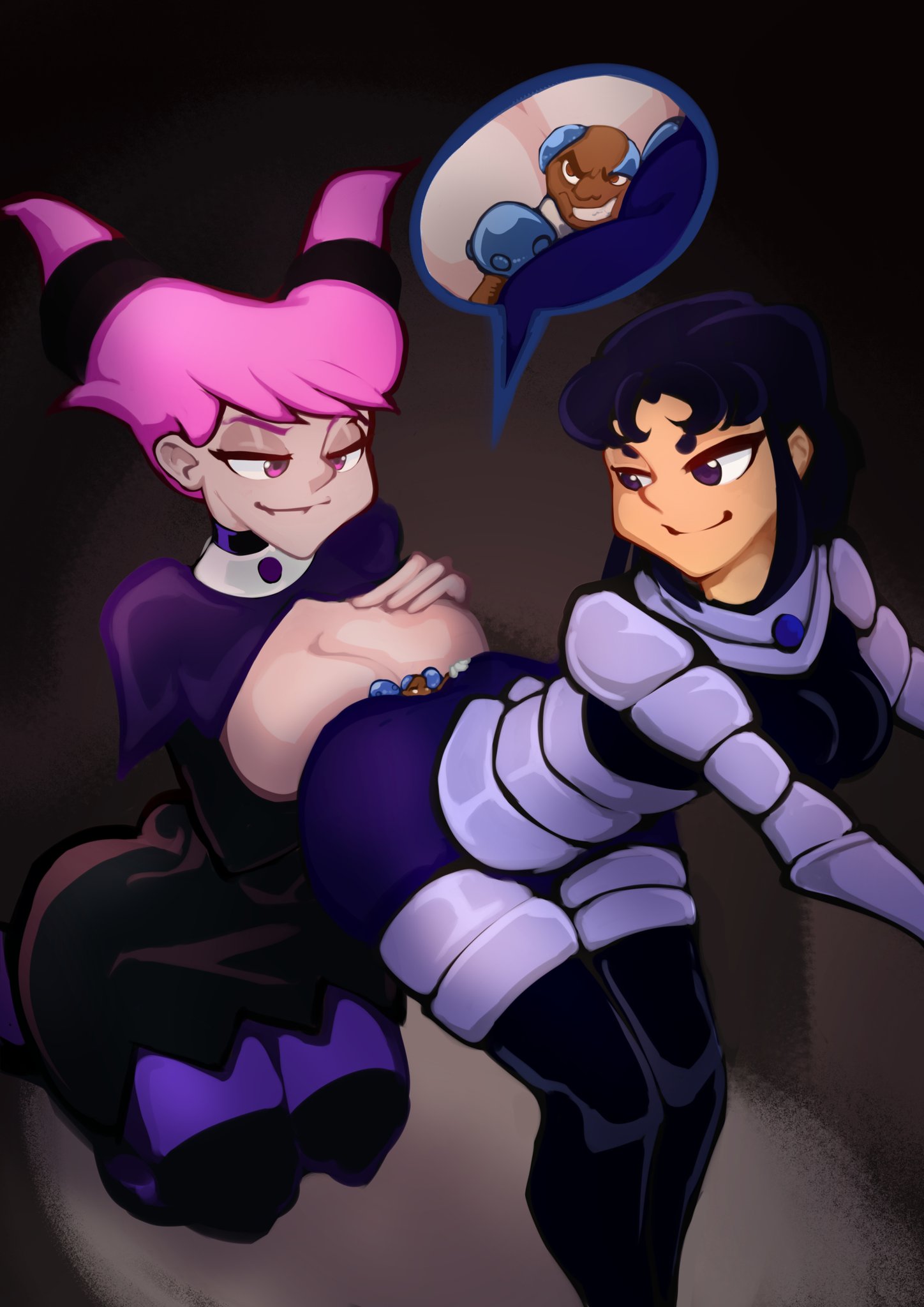 Rule 34 Blackfire Cyborg Dc Dark Skinned Male Dc Giantess Jinx Dc