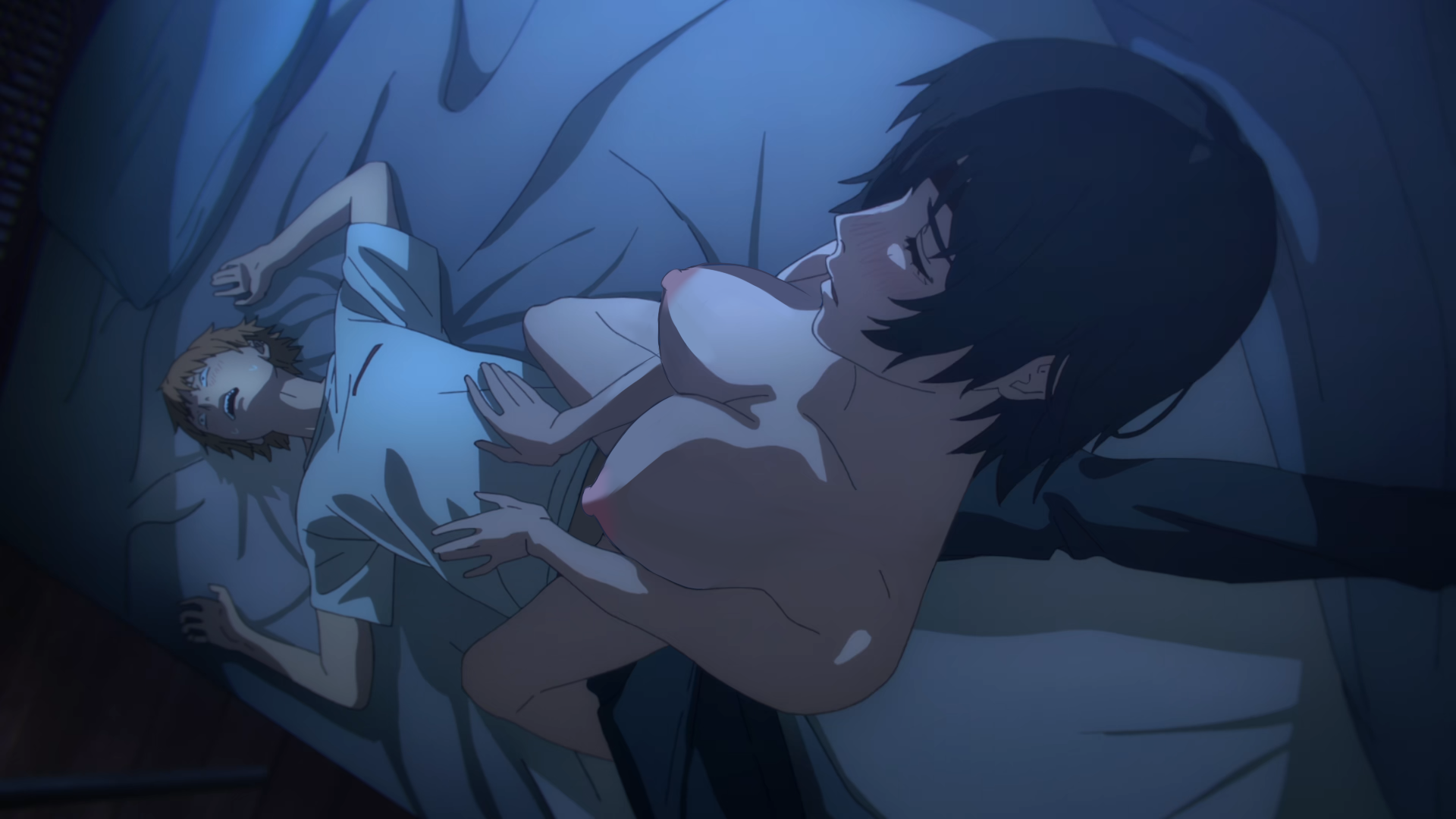 Rule 34 Black Hair Blonde Hair Chainsaw Man Cowgirl Position Denji