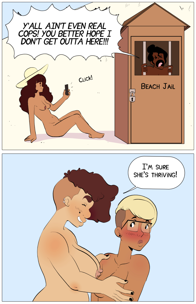 Rule 34 Ass Beach Breasts Casual Dark Skin Fblimous Female Human