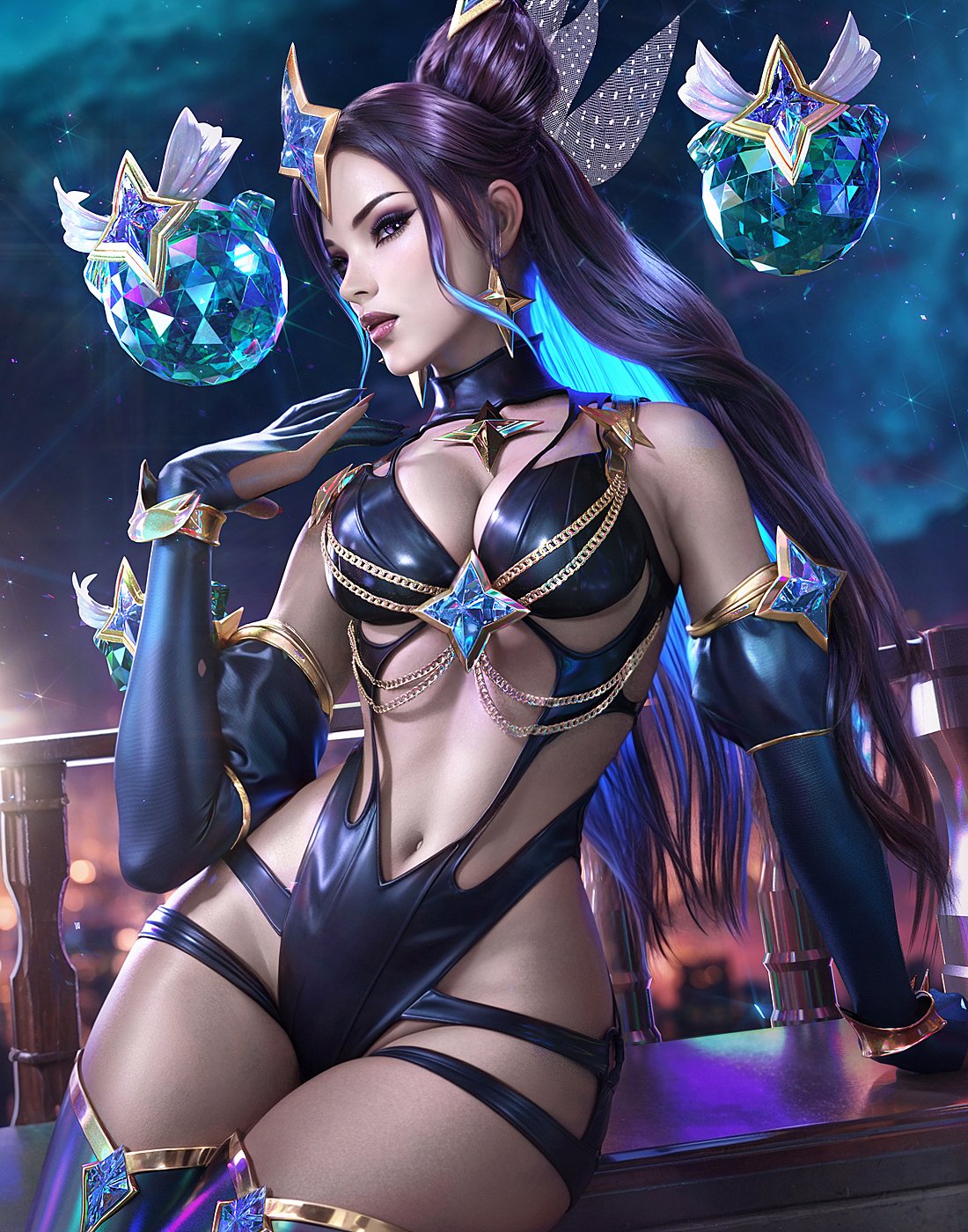 Rule 34 1girls 3d Female Female Only Highres Huge Breasts League Of Legends Light Skinned