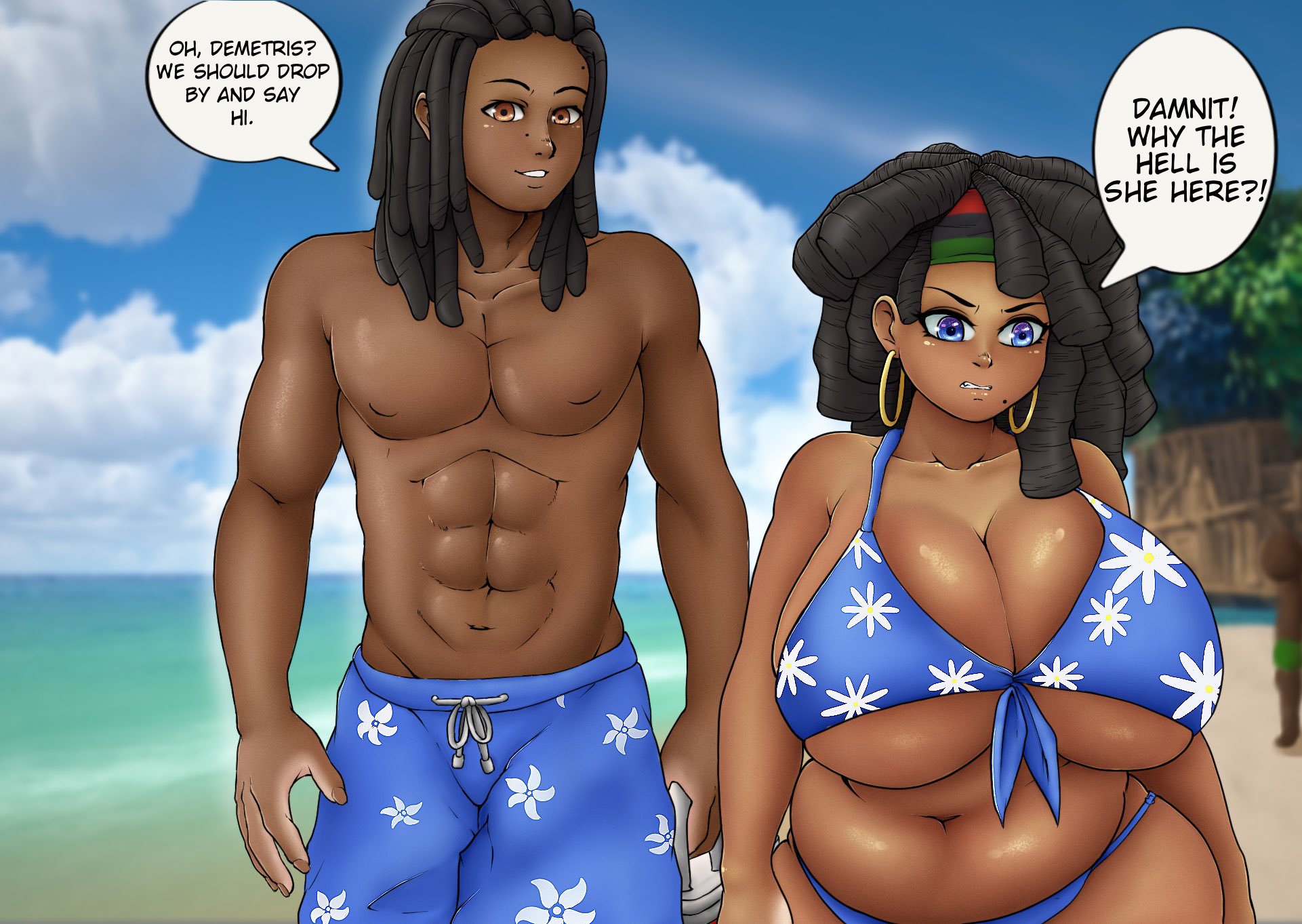 Rule 34 Beach Dark Skinned Female Kaori Renoahemiru Renoahemiru 3241