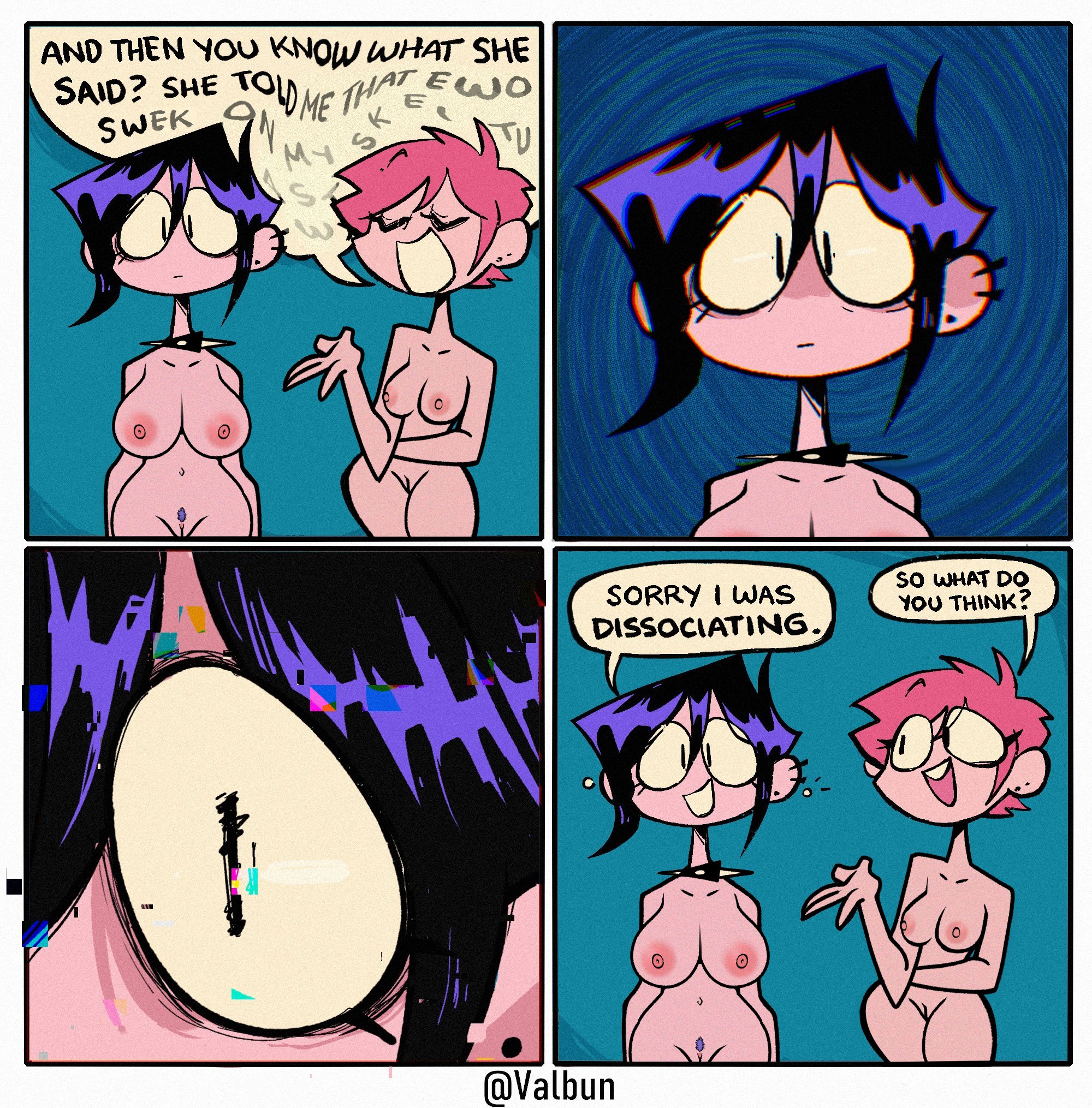 Rule 34 2girls Alternate Version Available Black Hair Dialogue Ear
