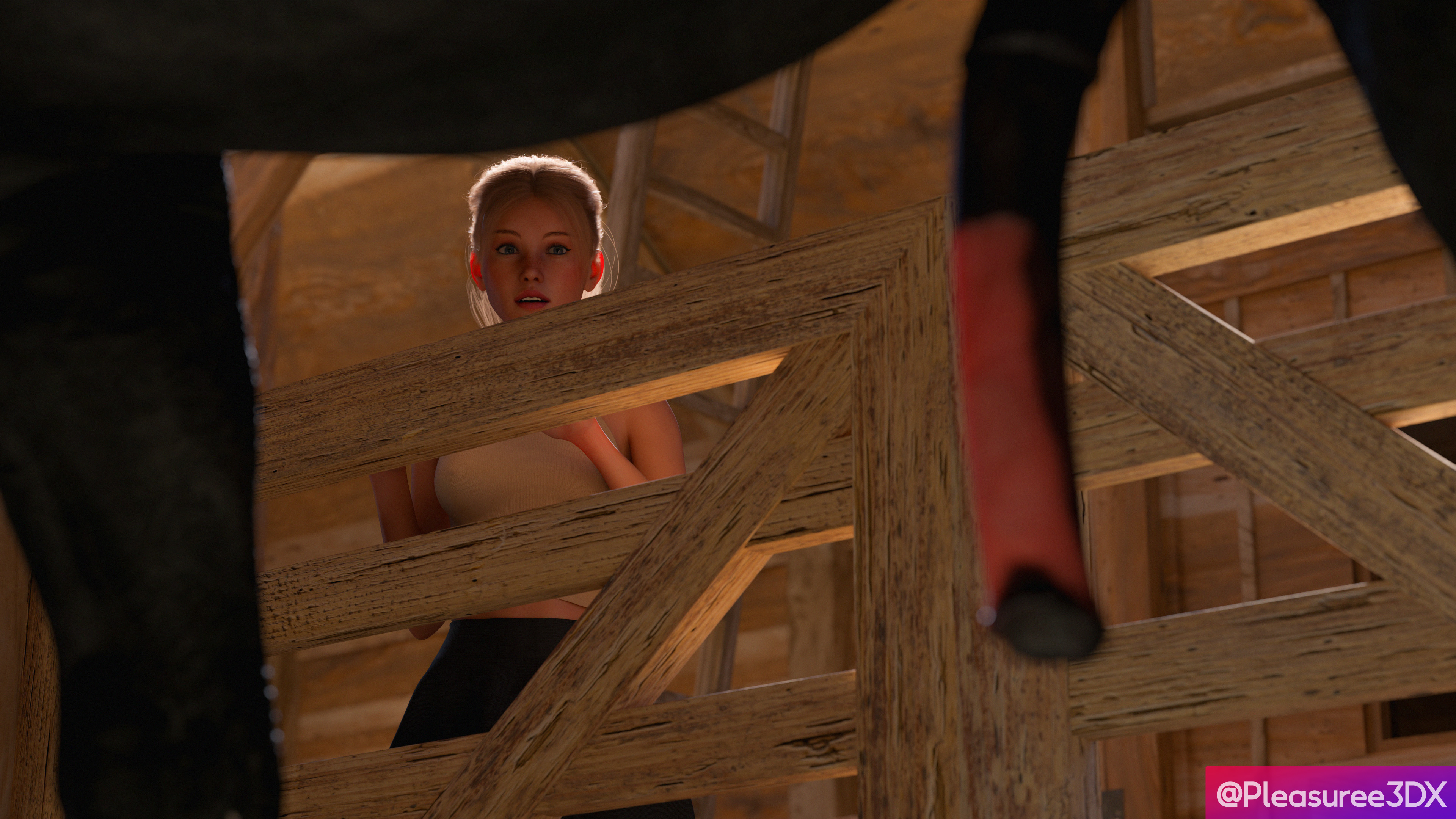 Rule 34 3d 3d Model Blonde Female Blonde Hair Blue Eyes Clothed