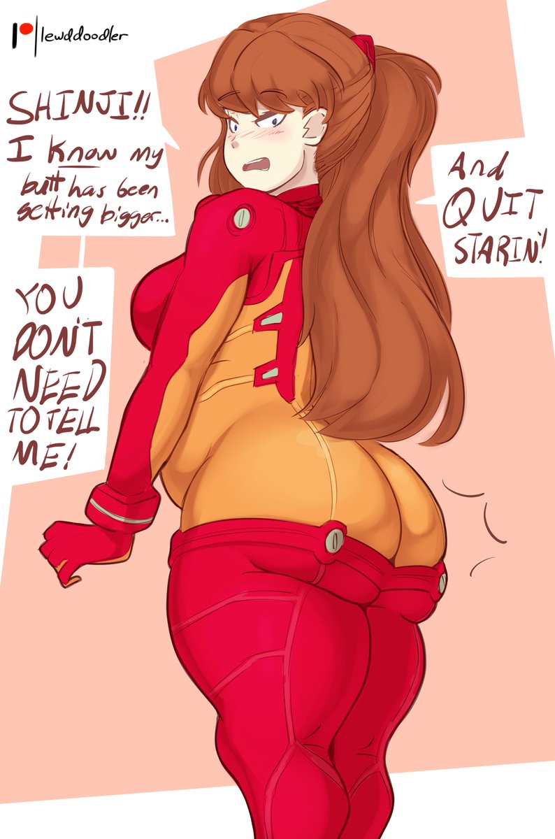 Rule 34 Asuka Langley Sohryu Big Ass Blush Bubble Butt Dat Ass 2683
