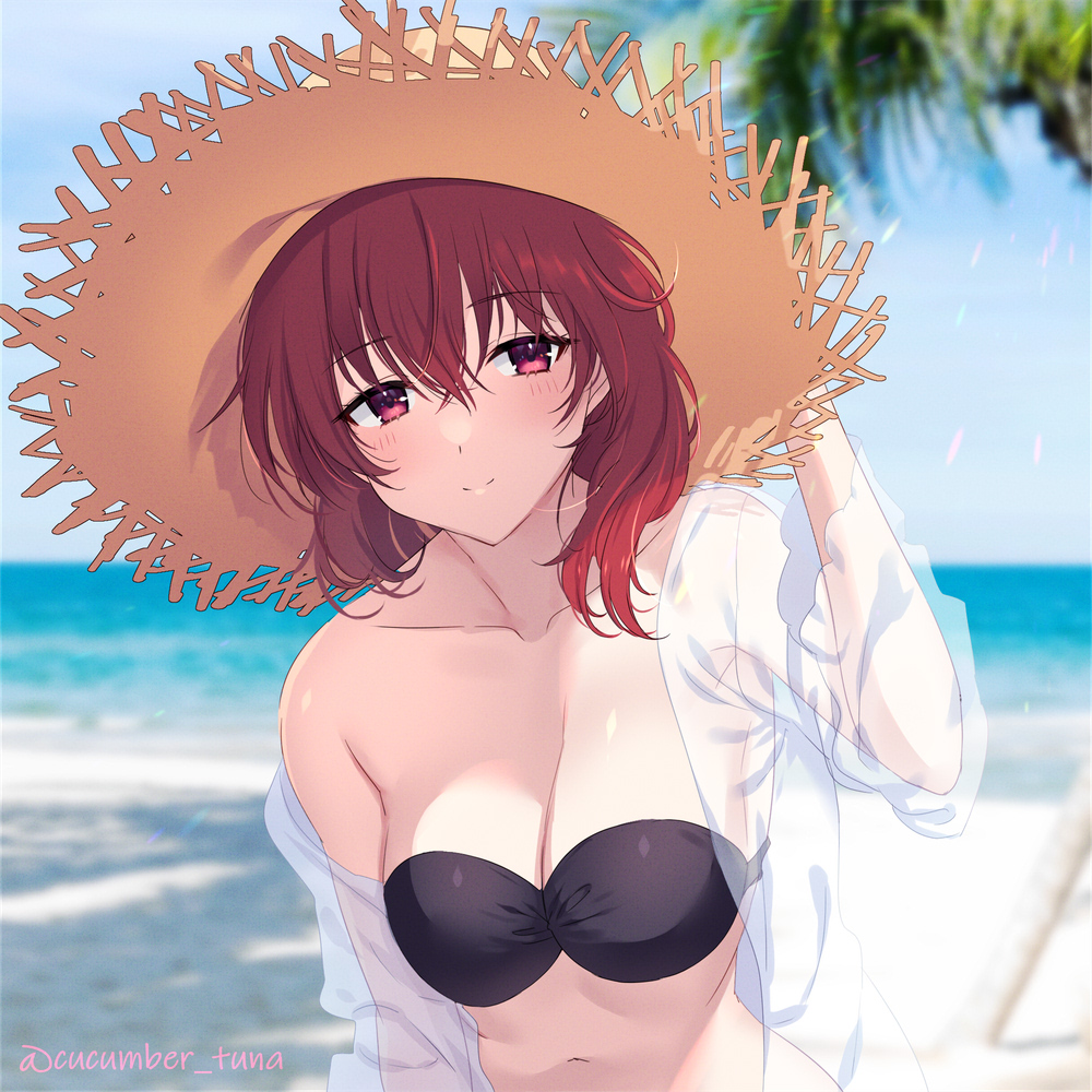 Rule 34 1girls Alternate Costume Awayuki Ramika Bare Shoulders Beach