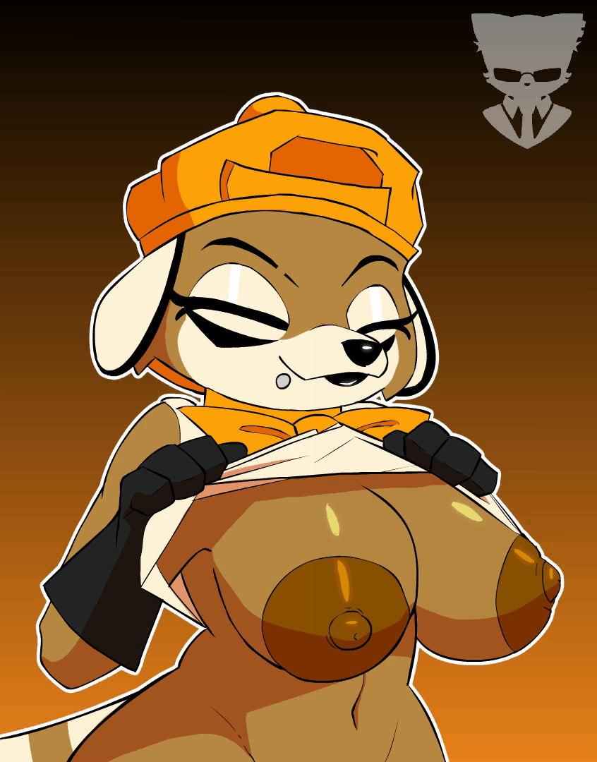 Rule 34 2d Animation Animated Anthro Areola Bassariscus Big Areola Big Breasts Bouncing
