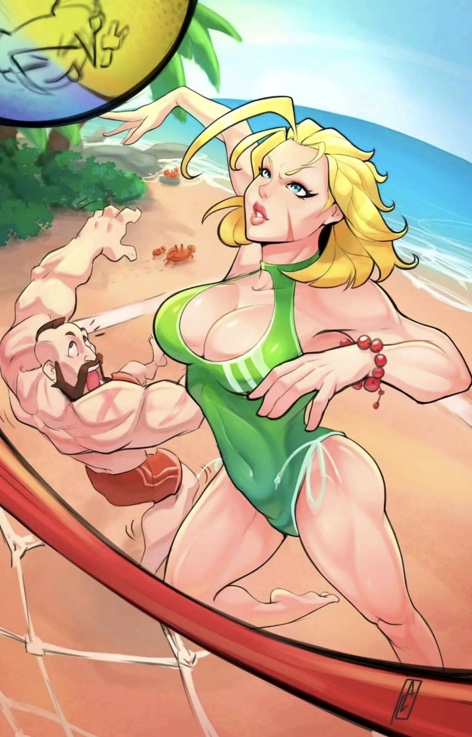 Rule 34 Bikini Cammy White Capcom Fighting Game One Piece Swimsuit Street Fighter Street