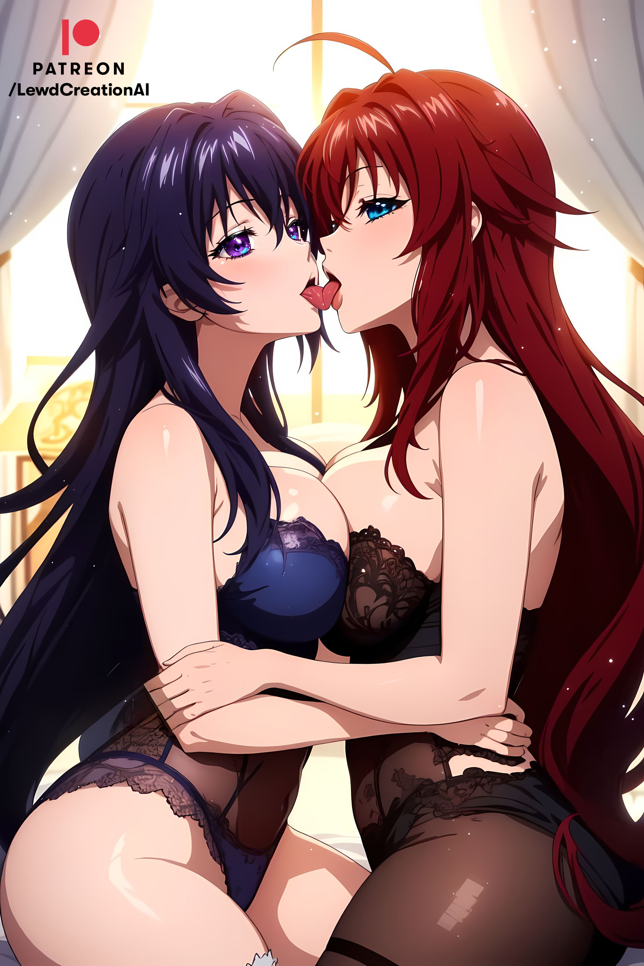 Rule 34 Ai Generated Akeno Himejima Big Breasts Blue Eyes Blush 7591