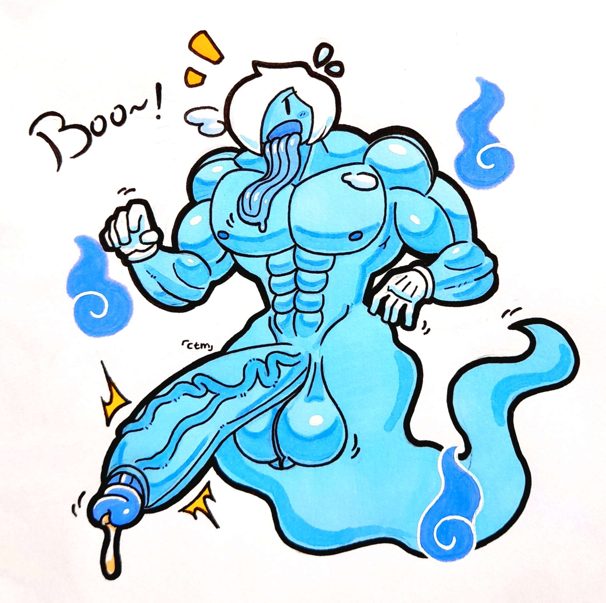 Rule 34 Abs Blue Skin Daniel Salvidin Hyper Penis Mr Ctm Muscular Male Precum 9087890