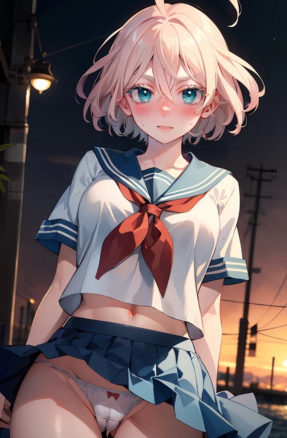 Rule 34 Ai Generated Green Eyes Pink Hair Public Pussy Sailor Uniform Senju Kawaragi Tokyo