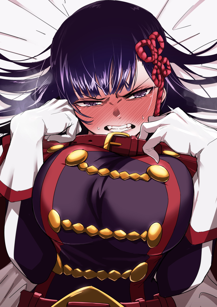 Rule 34 Absurdres Anti Demon Corps Uniform Bed Sheet Blush Breasts 4729