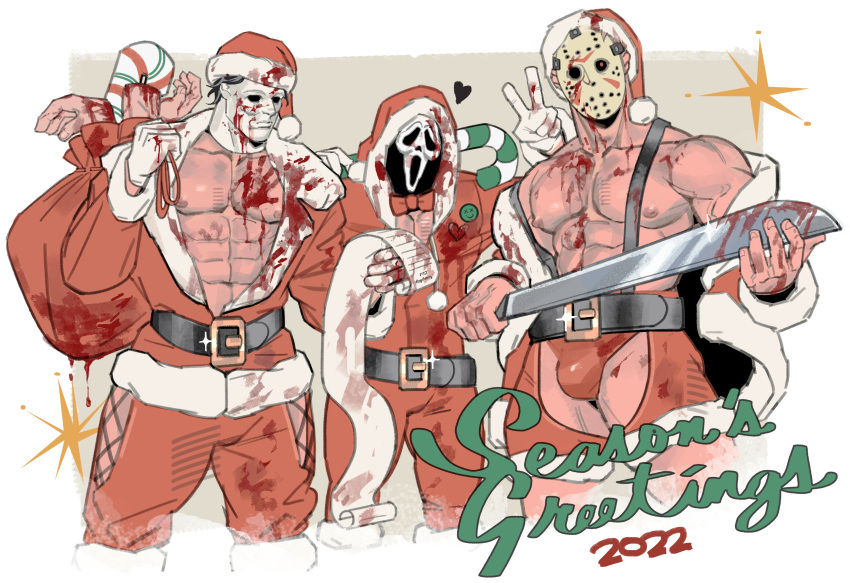Rule 34 3boys Bara Bara Tits Barazoku Bulge Christmas Christmas 3096