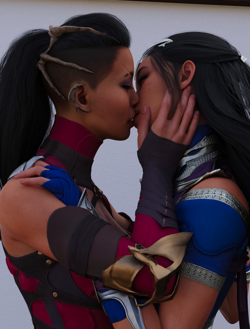 Rule 34 2girls 3d Black Hair Closed Eyes Edenian Embrace Female 6096