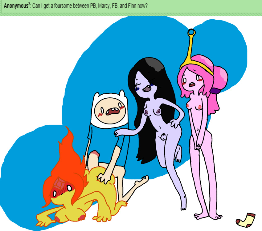 Rule 34 Adventure Time Finn The Human Flame Princess Marceline