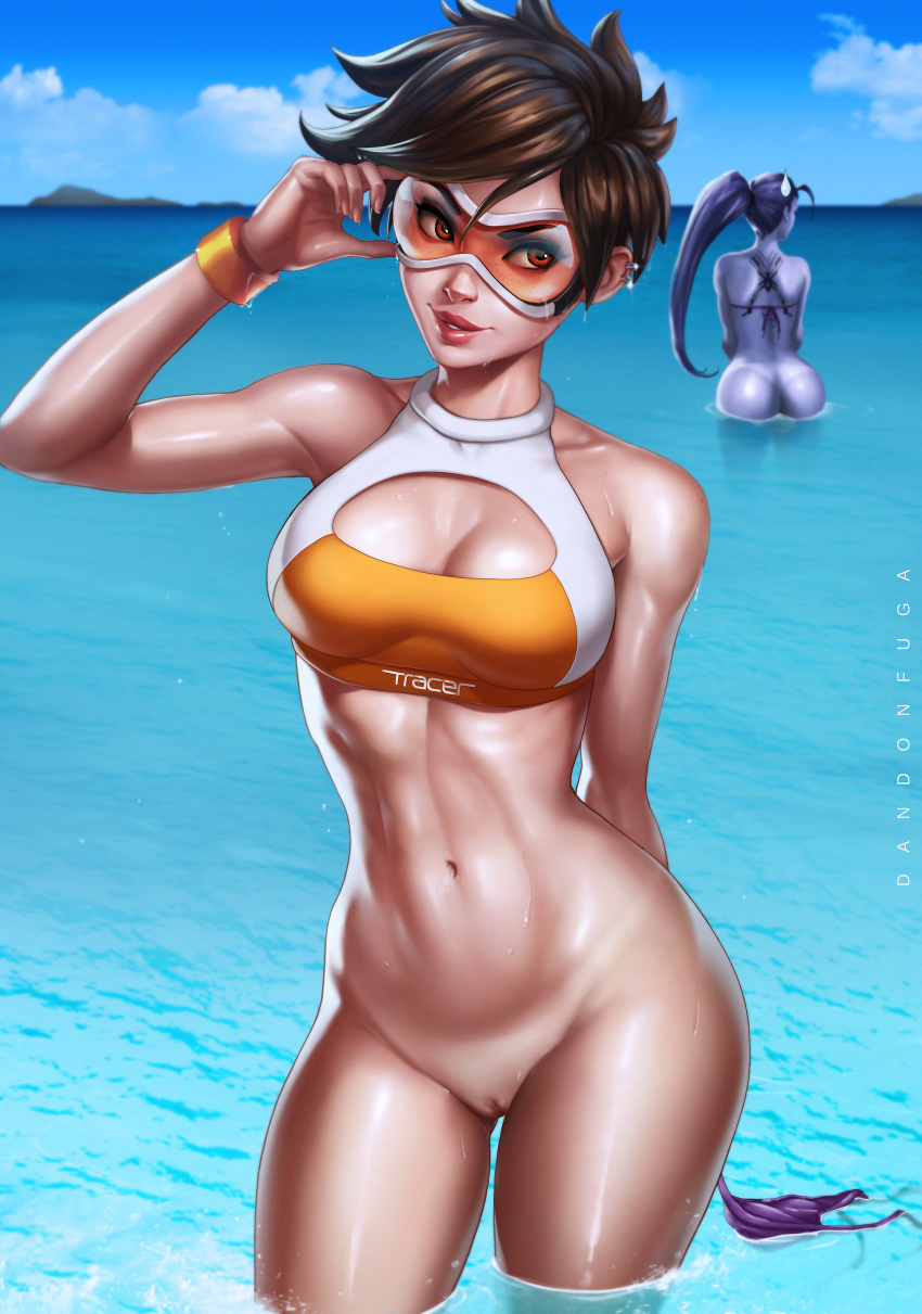 Rule 34 2girls Ass Blizzard Entertainment Bottomless Breasts Brown