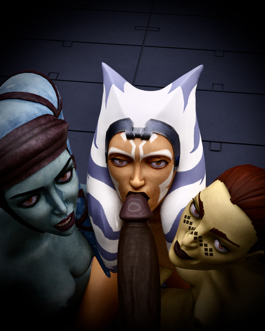 Rule 34 3d 3girls Aayla Secura Ahsoka Tano Barriss Offee Bisexual 2174