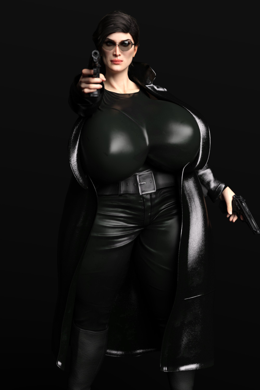 Rule 34 3d Bodysuit Hyper Breasts Notoriouscrs Pistol Sunglasses The Matrix Tinted Eyewear